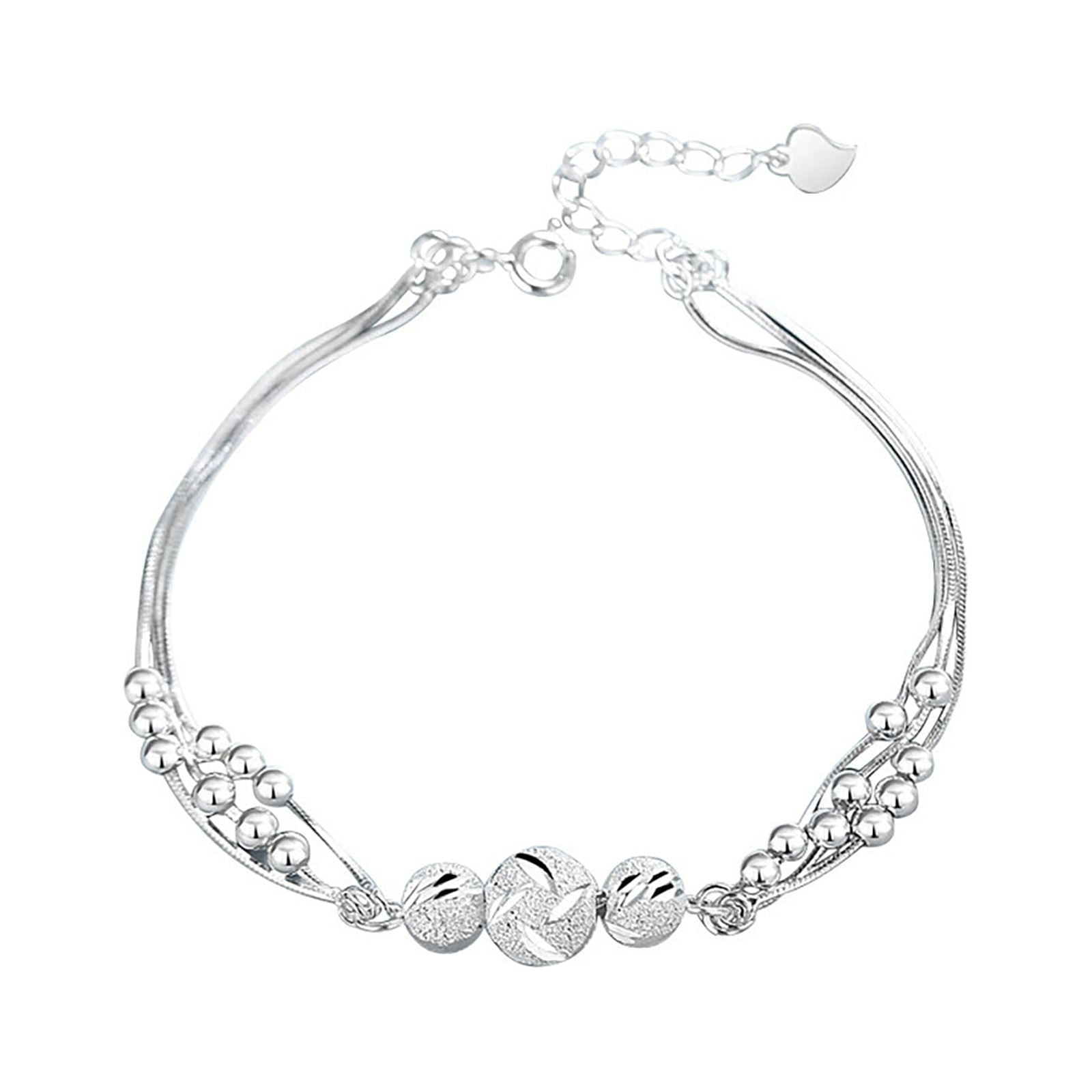 MOQIN Sterling Silver Bracelet for Women,Bangles Zirconia Infinity ...