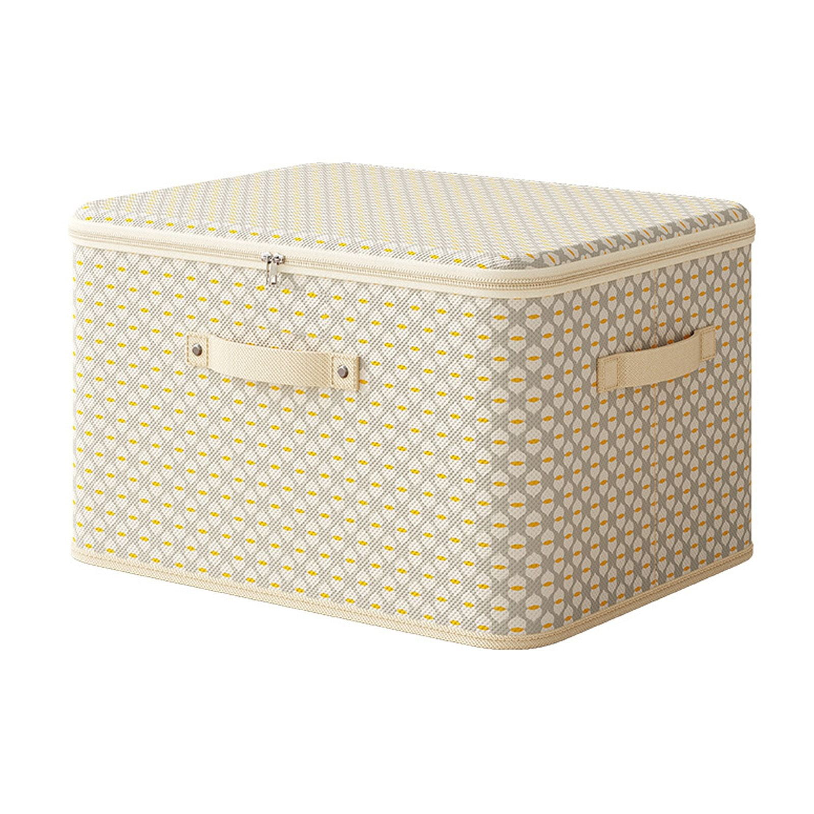 MOQIN Storage Bins with Zipper Lid Storage Boxes with Handles Foldable ...