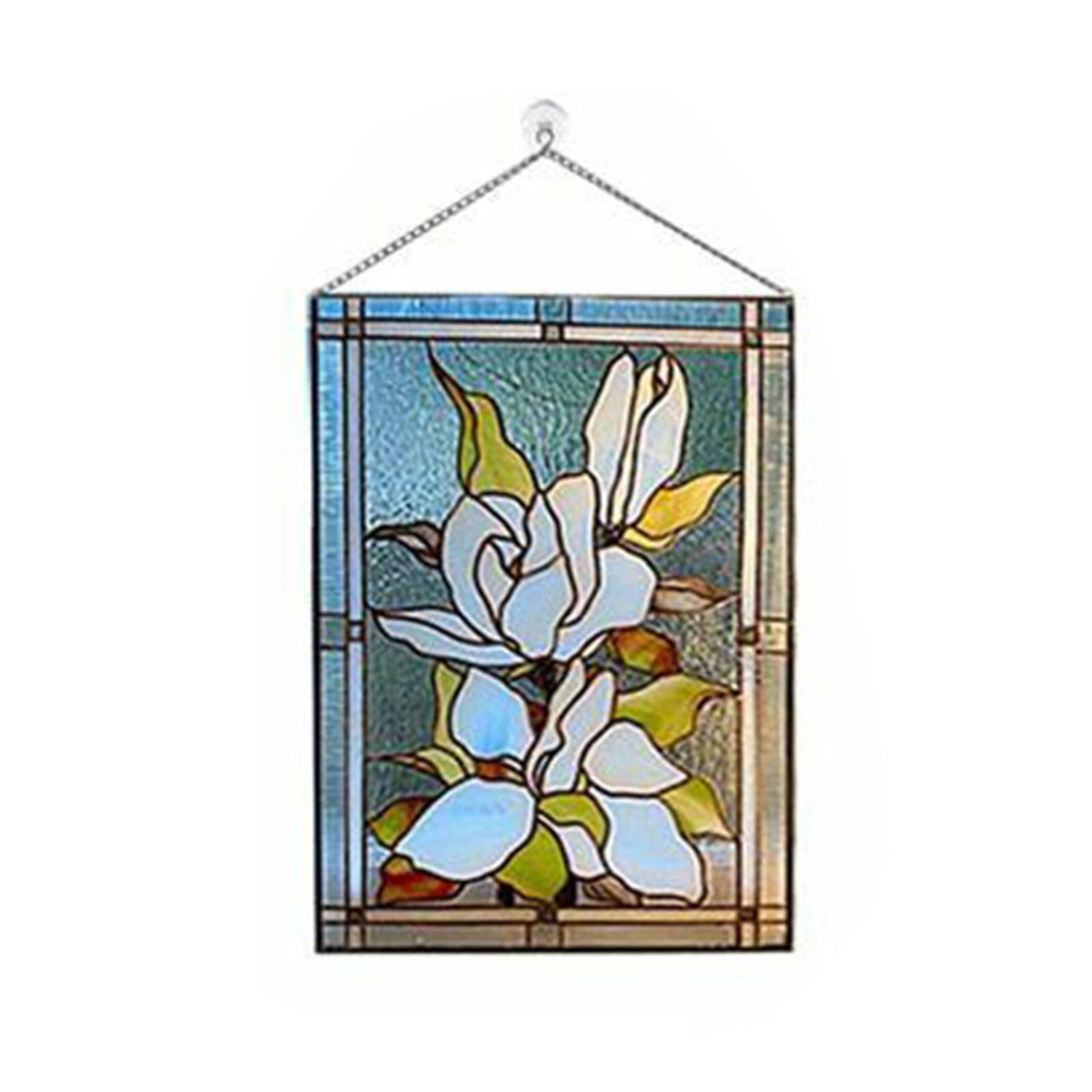 MOQIN Sunflower Stained Glass Window Hangings, Butterfly Stained Glass ...
