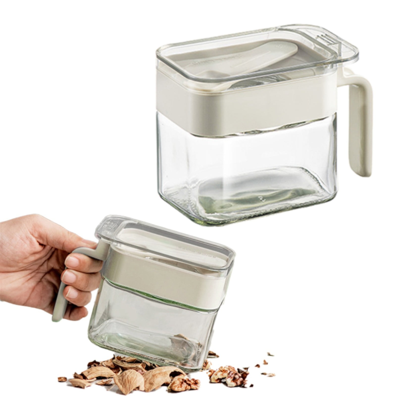 MOQIN Transparent Condiments Container Seasoning Jars, Kitchen Spicy ...