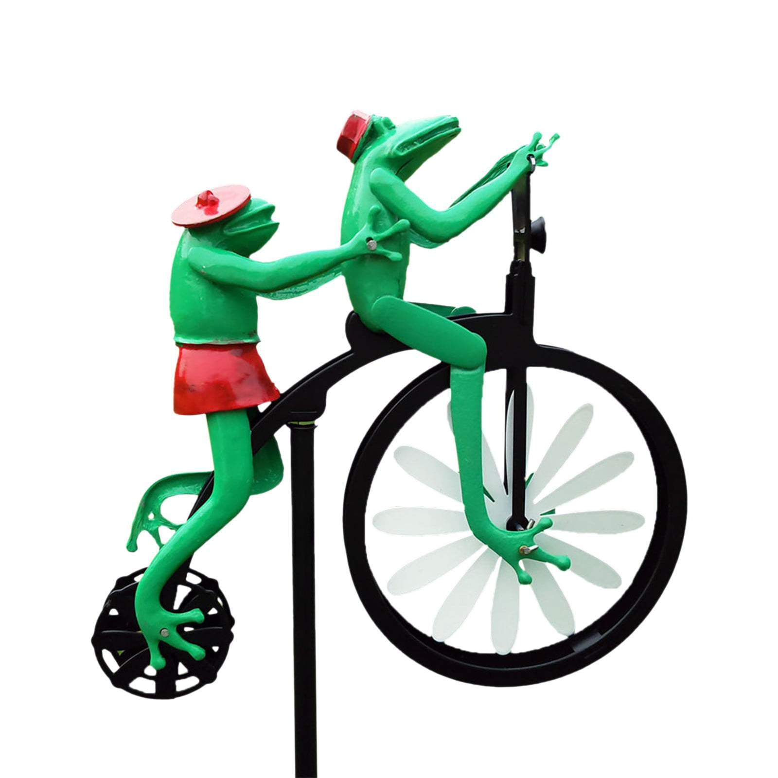 MOQIN Vintage Bicycle Metal Wind Spinner - 2025 New Cute Animal Kinetic ...