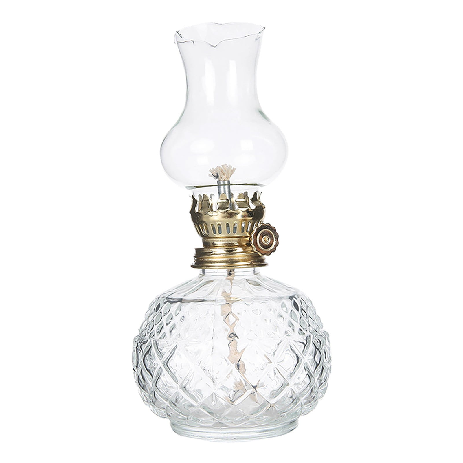 MOQIN Large Vintage Oil Lamp Color Glass Kerosene Lamp Lantern Classic ...