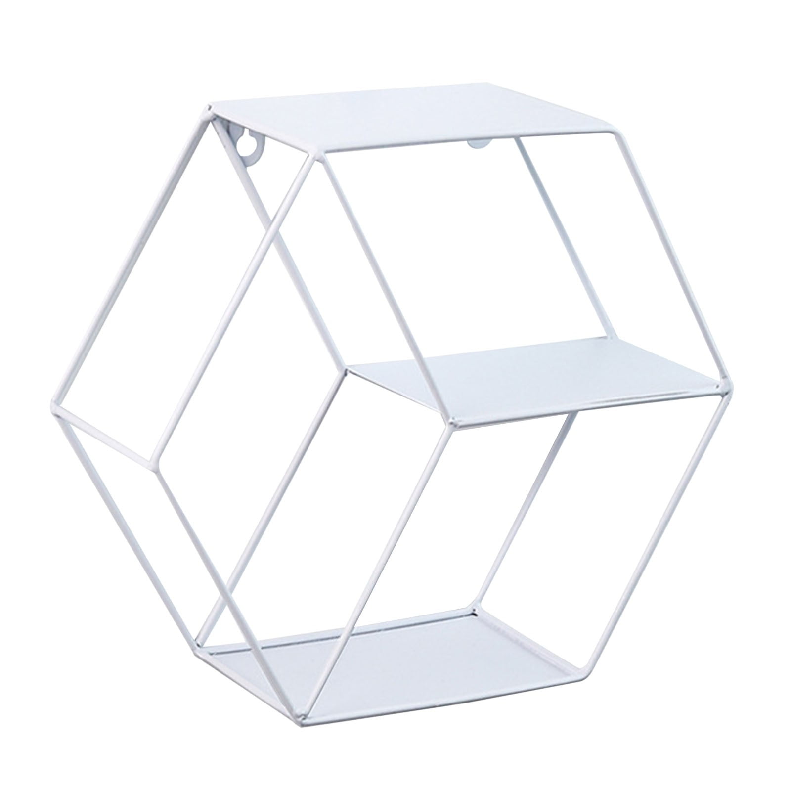 MOQIN Wall Mounted Hexagonal Floating Shelves, Modern Metal Wall Shelf ...