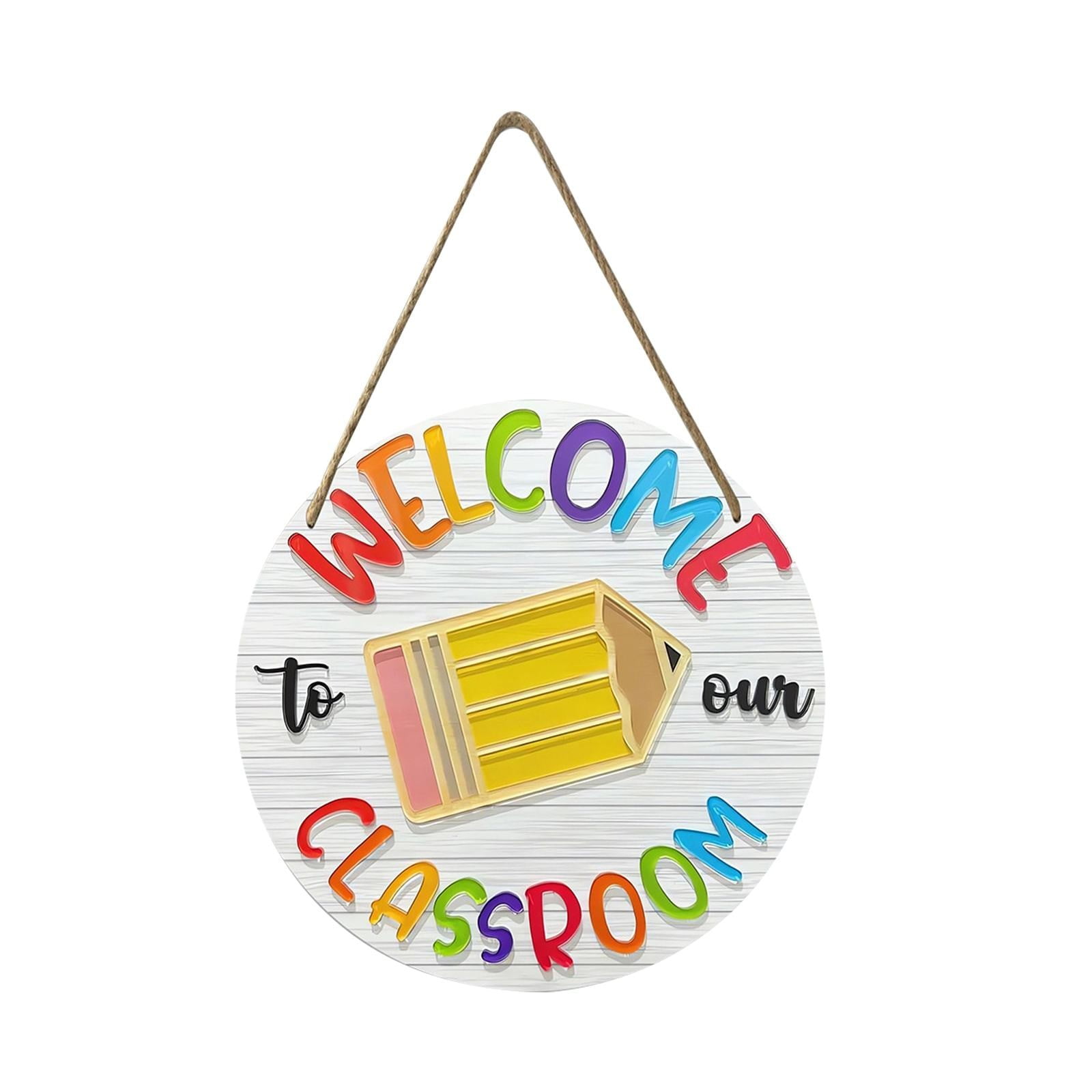 MOQIN Welcome Sign for Classroom Decorations 7.8" Welcome to Our ...