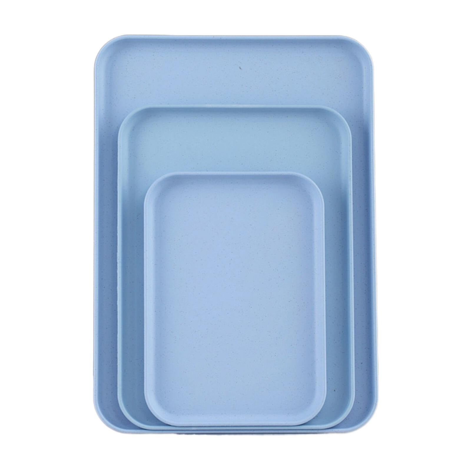 MOQIN Wheat Straw Serving Trays- Reusable Plastic Serving Platters for ...