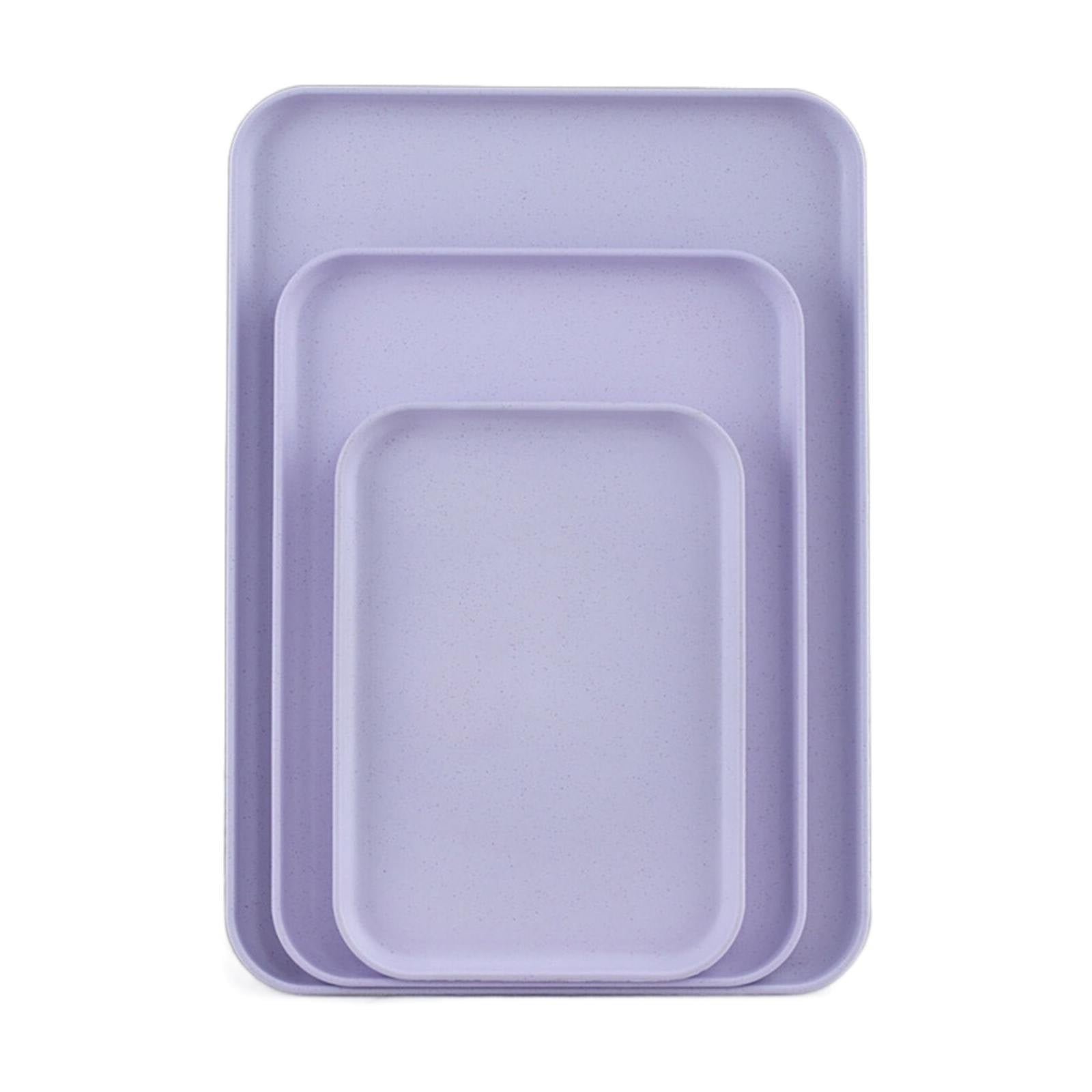 MOQIN Wheat Straw Serving Trays- Reusable Plastic Serving Platters for ...