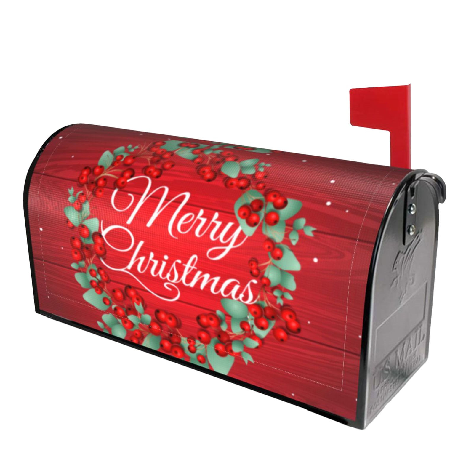 MOQIN Winter Magnetic Mailbox Covers Christmas Snowman Trees Mailbox ...