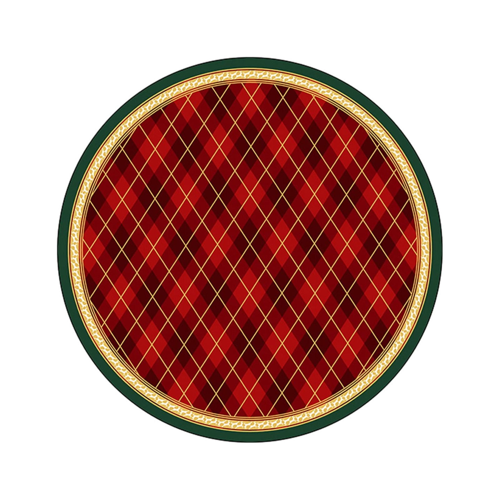 MOQLOM Christmas Tree Skirt, 23.62in Christmas Round Area Rug, Entryway ...