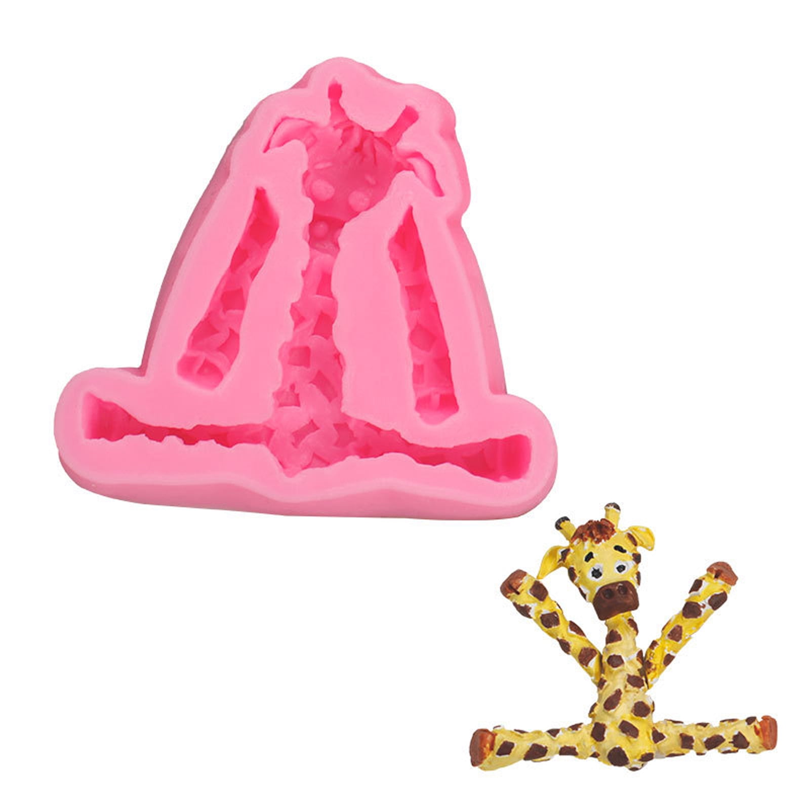 MOQLOM Cute Animal Silicone Mold for DIY Chocolate Cake Topper ...
