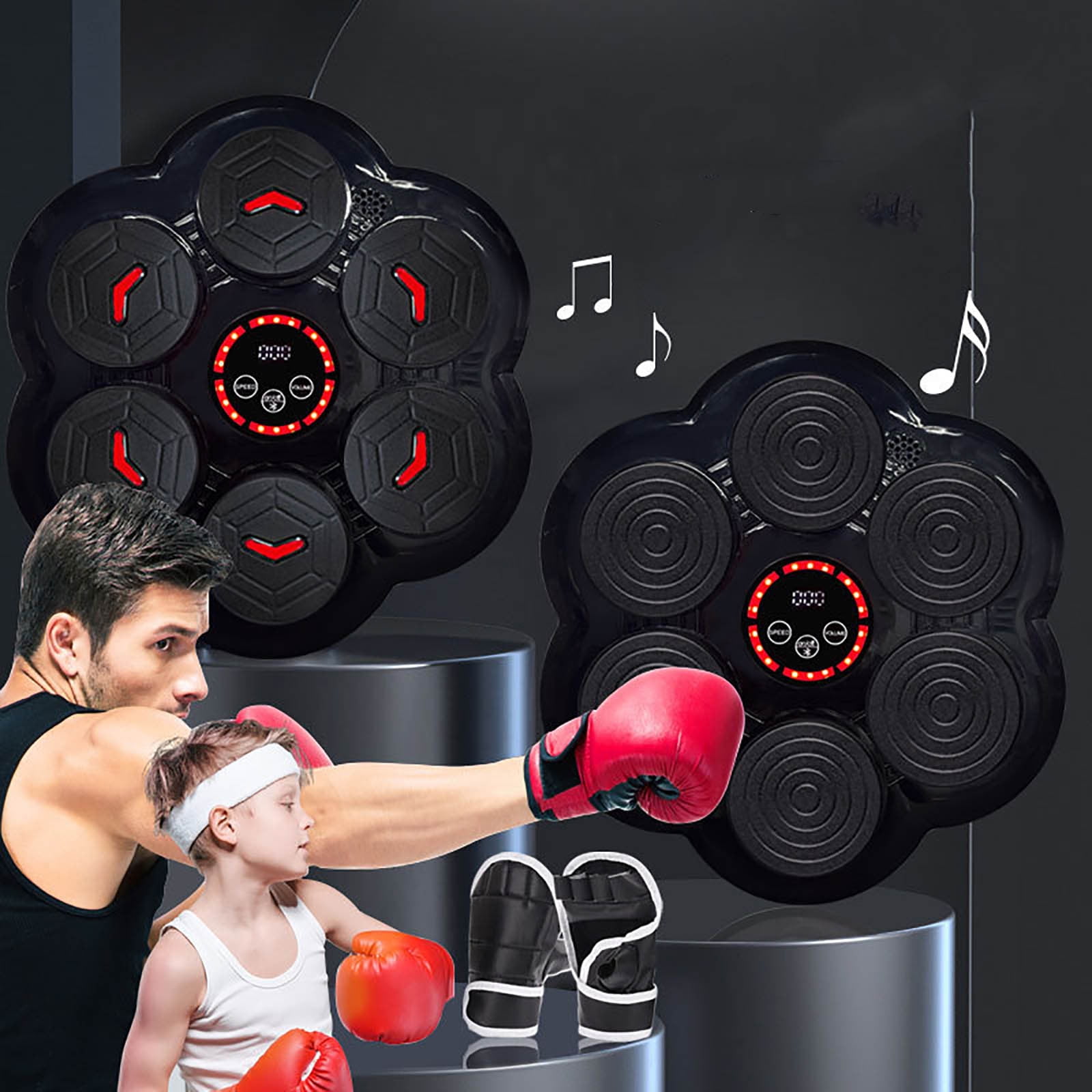 MOQLOM Music Boxing Machine with Boxing Gloves, 1pc Wall Mounted ...