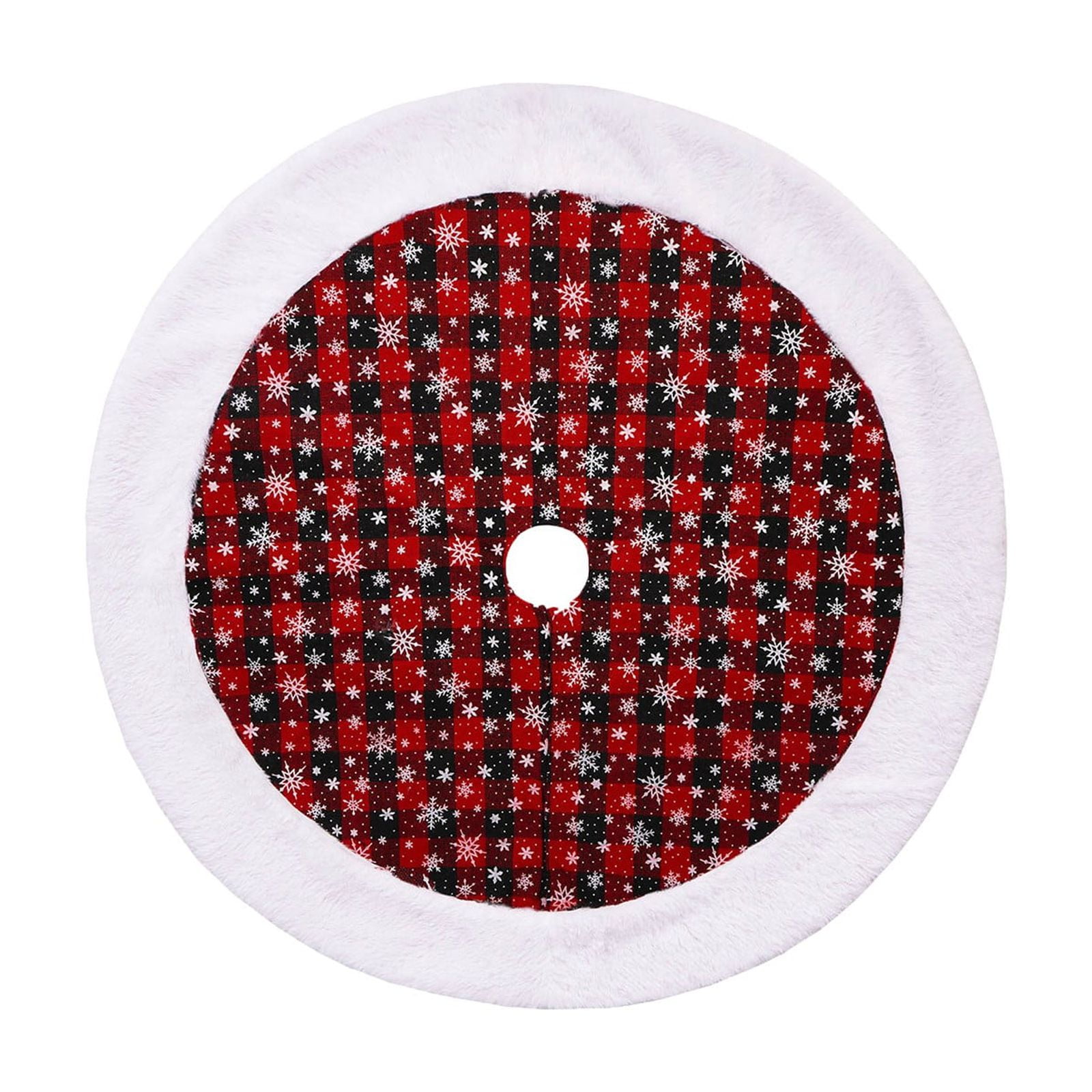 MOQLOM Red Christmas Tree Skirt 24 inches, Soft Red Tree Skirt for New ...