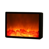 MOQLOM Small Fireplace Lantern, Realistic Log Wood Burning Flame Effect ...
