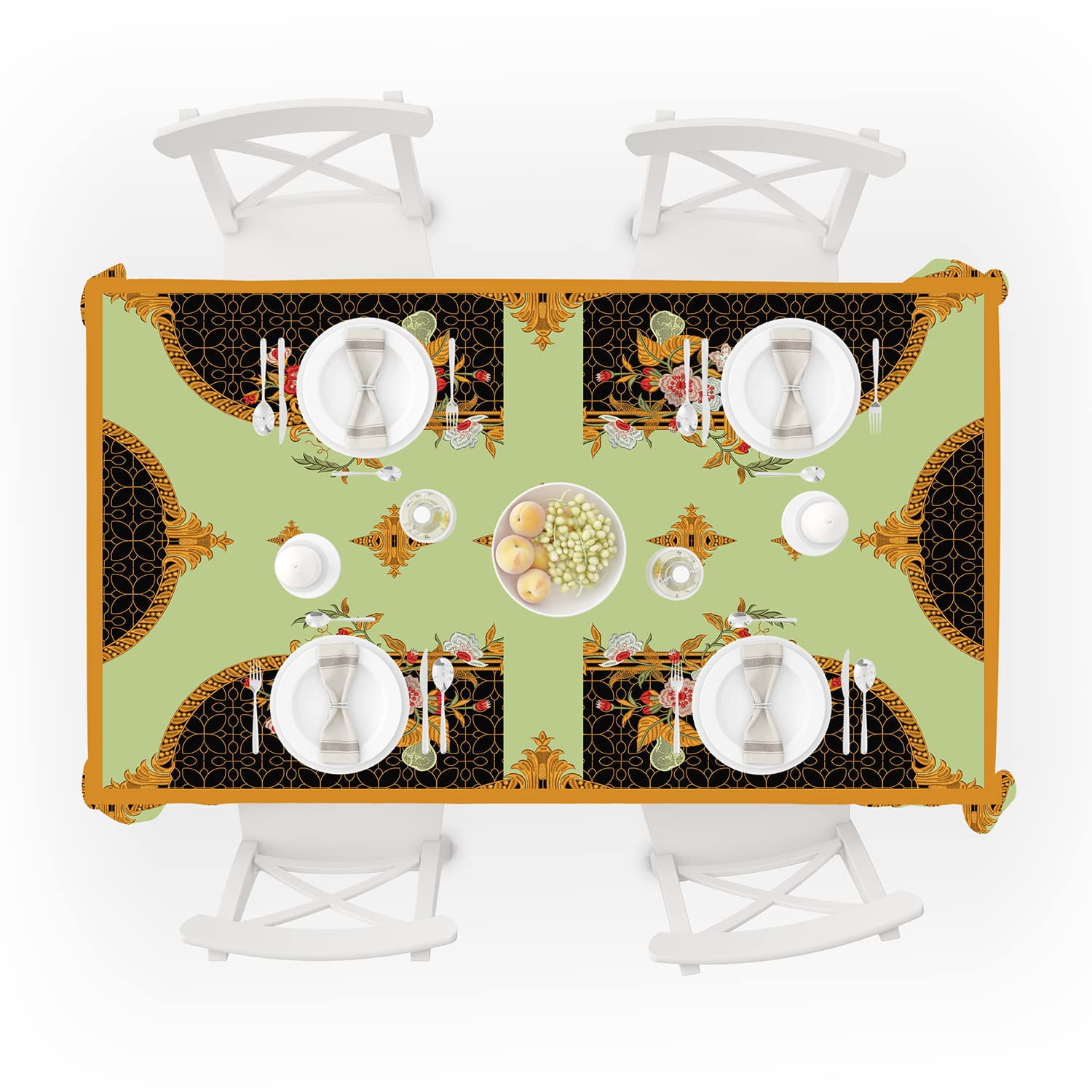 MORADIYA FRESH LABEL Kitchen Table Cloth Tablecloth Rectangular Dining ...