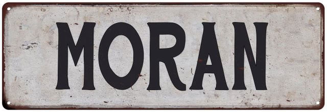 MORAN Vintage Look Gift Rustic Chic Metal Sign 6x18 206180036219 ...
