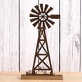 MORAVE 11.8 Inch Rusted Metal Windmill Decor, Farmhouse Vintage Table ...