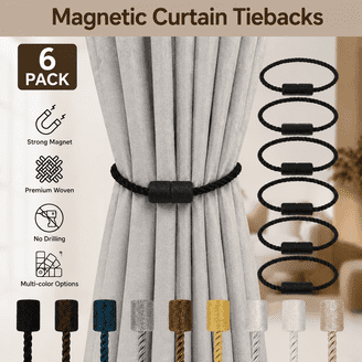 2Pcs Natural Cotton Rope Curtain Tiebacks Home Decor Drape Tie Backs ...