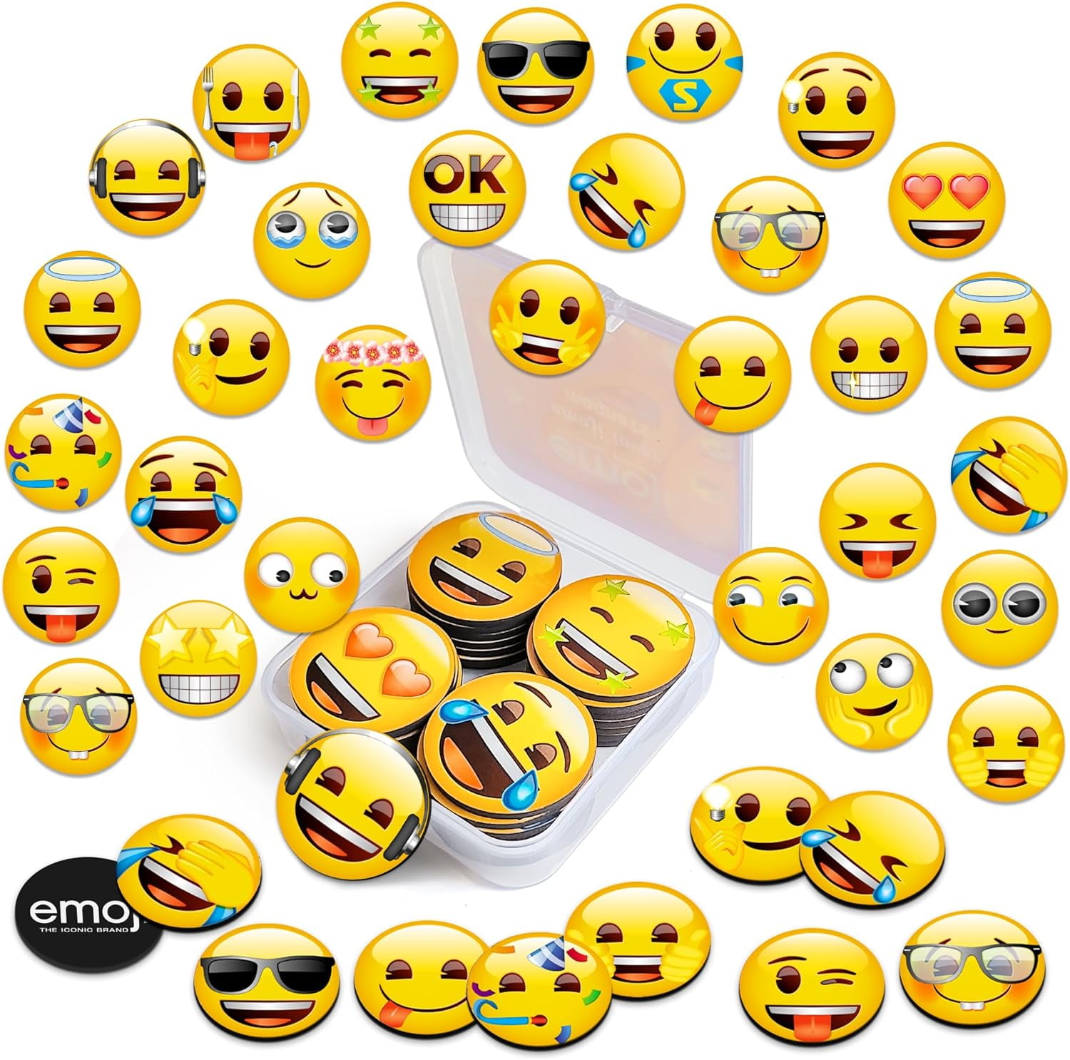 MORCART 28PCS Emoji Fridge Magnets Refrigerator Funny Fridge Magnets ...