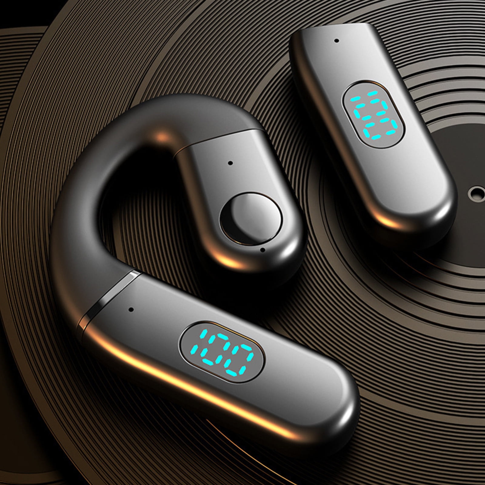 MORESEC under $5 2Pcs Single Ear Bluetooth Headset, Single Ear ...