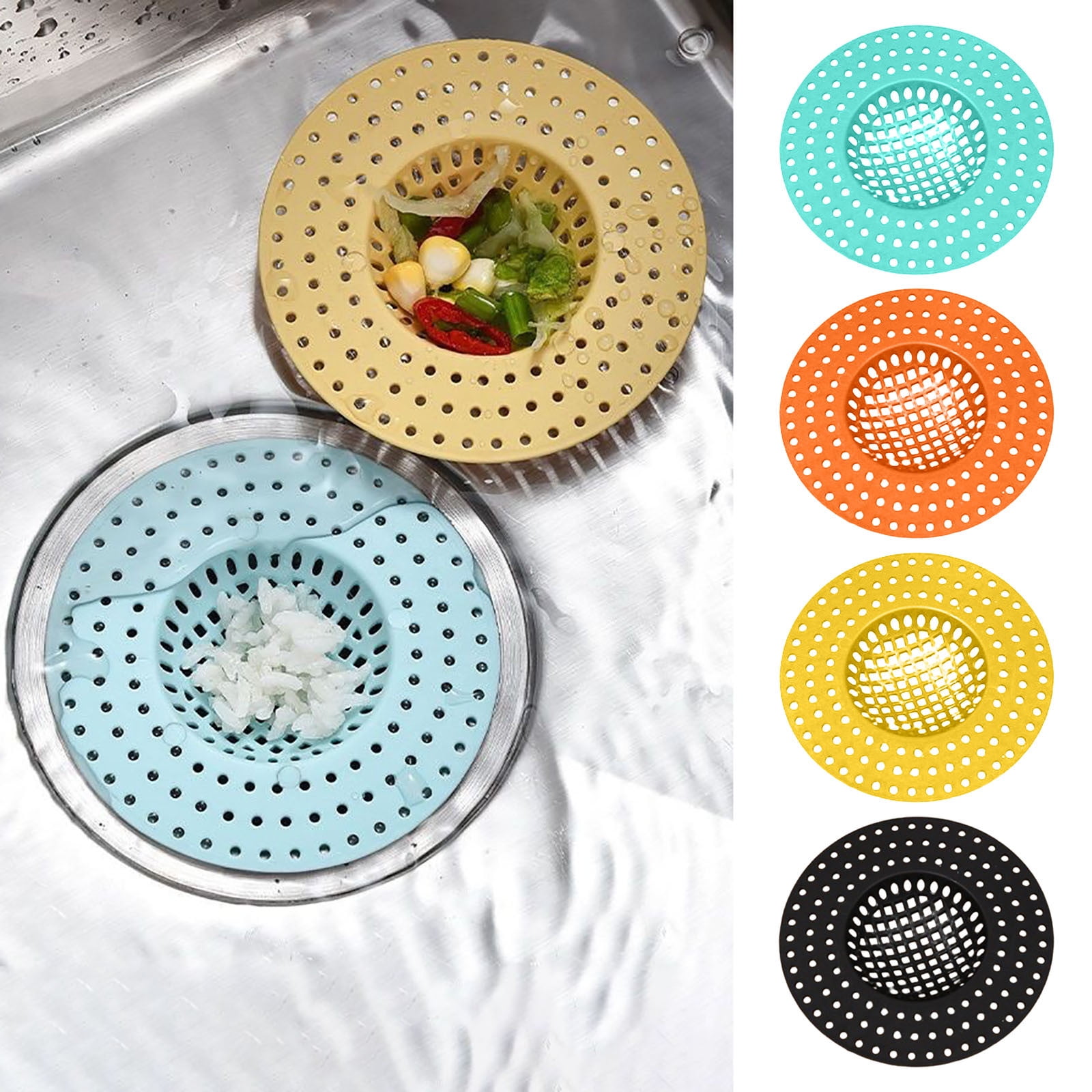 MORESEC under $5 4Pcs Sink Drain Filter,Expandable Sink and Floor Drain ...