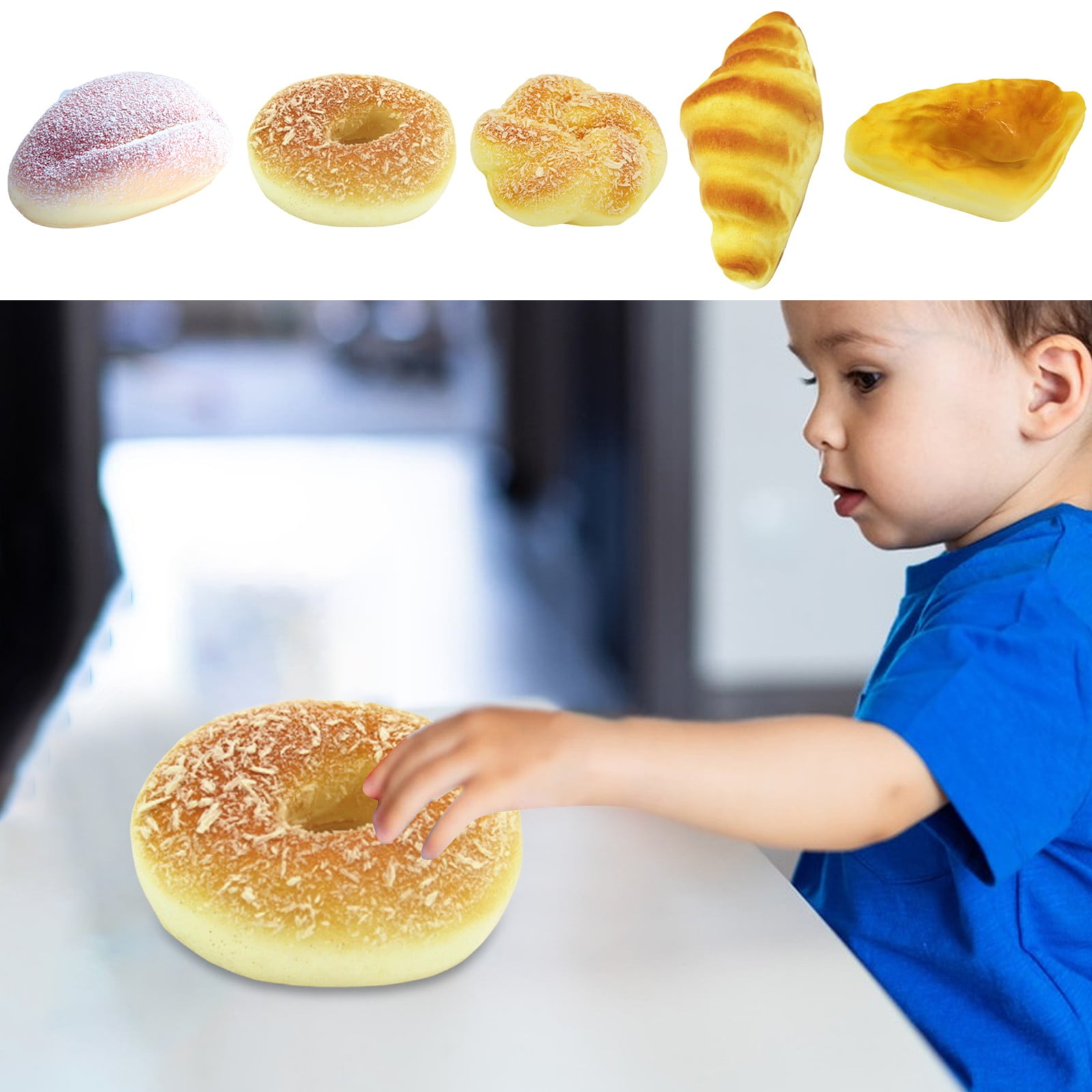 MORESEC under $5 5Pcs Bakery Display Prop, Simulated Loaf & Pastry ...
