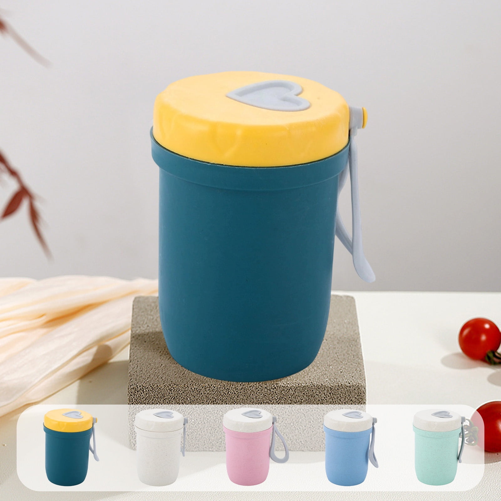 MORESEC under $5 5Pcs Insulated Breakfast Cup, Double Walled Microwave ...