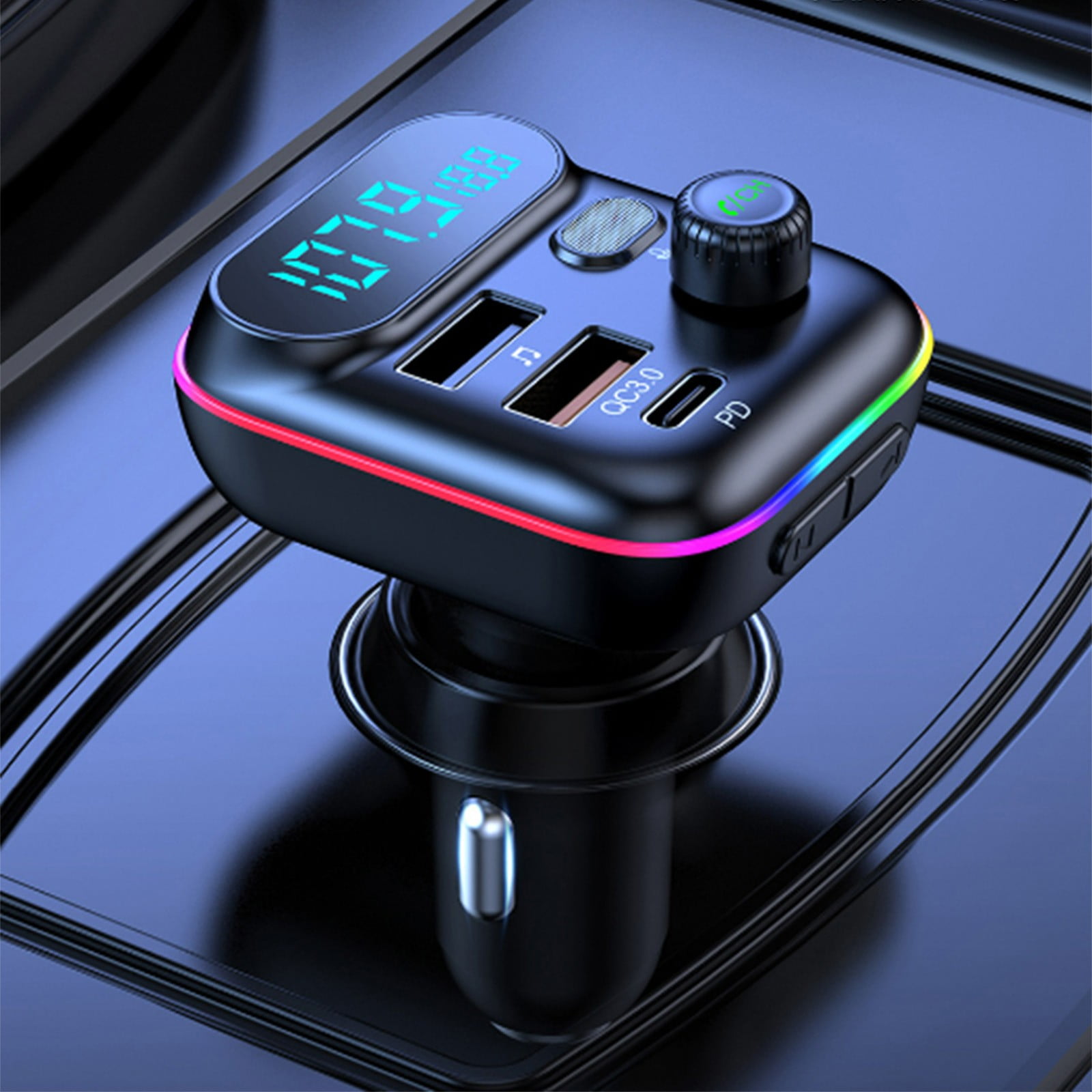 MORESEC under $5 Bluetooth 5.3 Car MP3 PlayerFM Transmitter Bluetooth ...