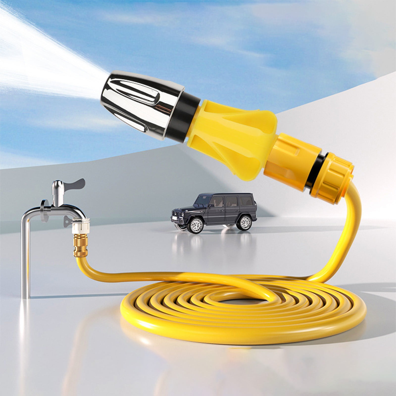 MORESEC under $5 Garden Hose NozzleHigh Pressure Metal Water Spray ...