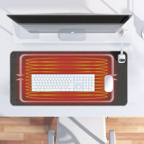 MORESEC under $5 Heated Mouse PadLarge Desk Mat with Temperature ...