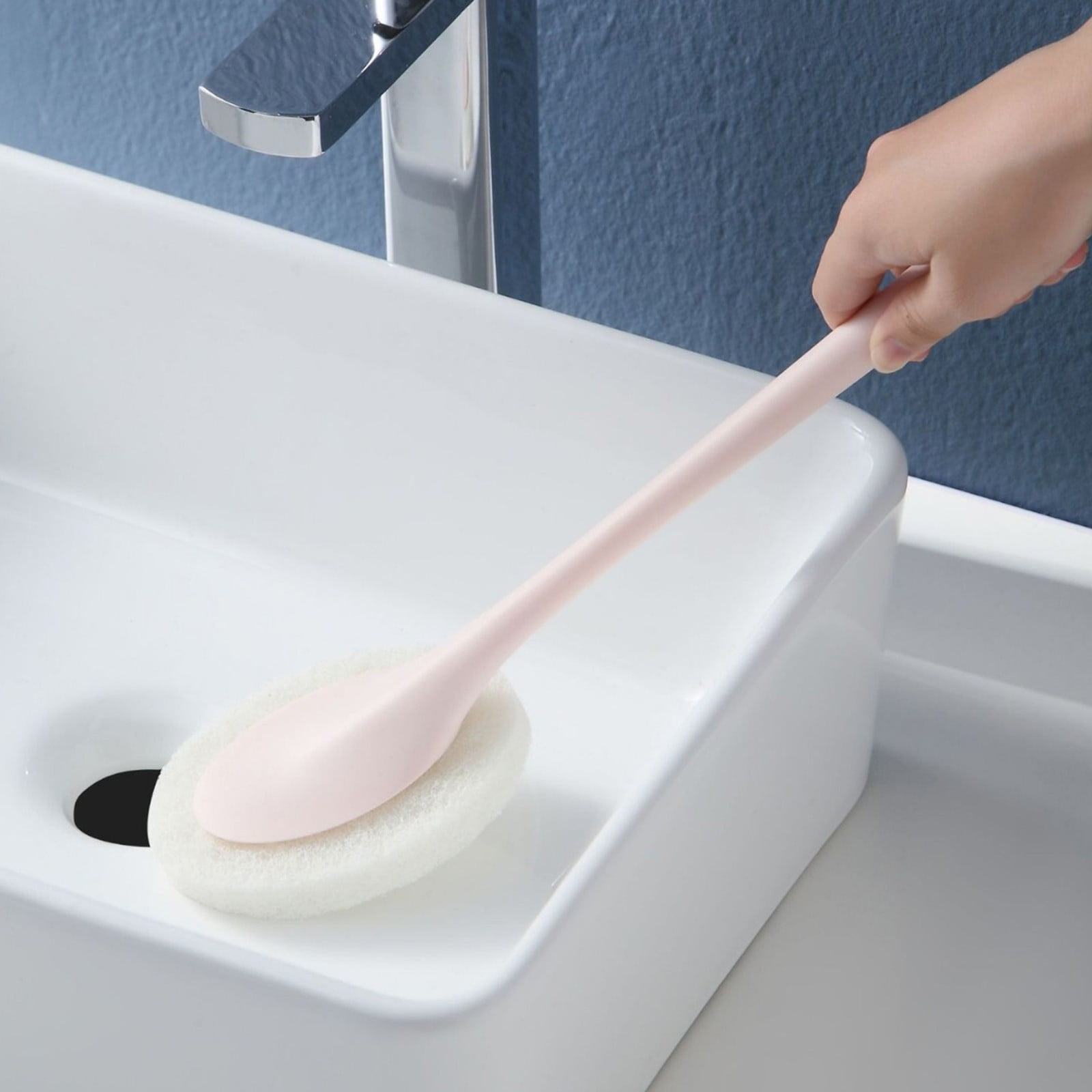 MORESEC under $5 Long Handle Sponge Cleaning Brush, Long Handle ...