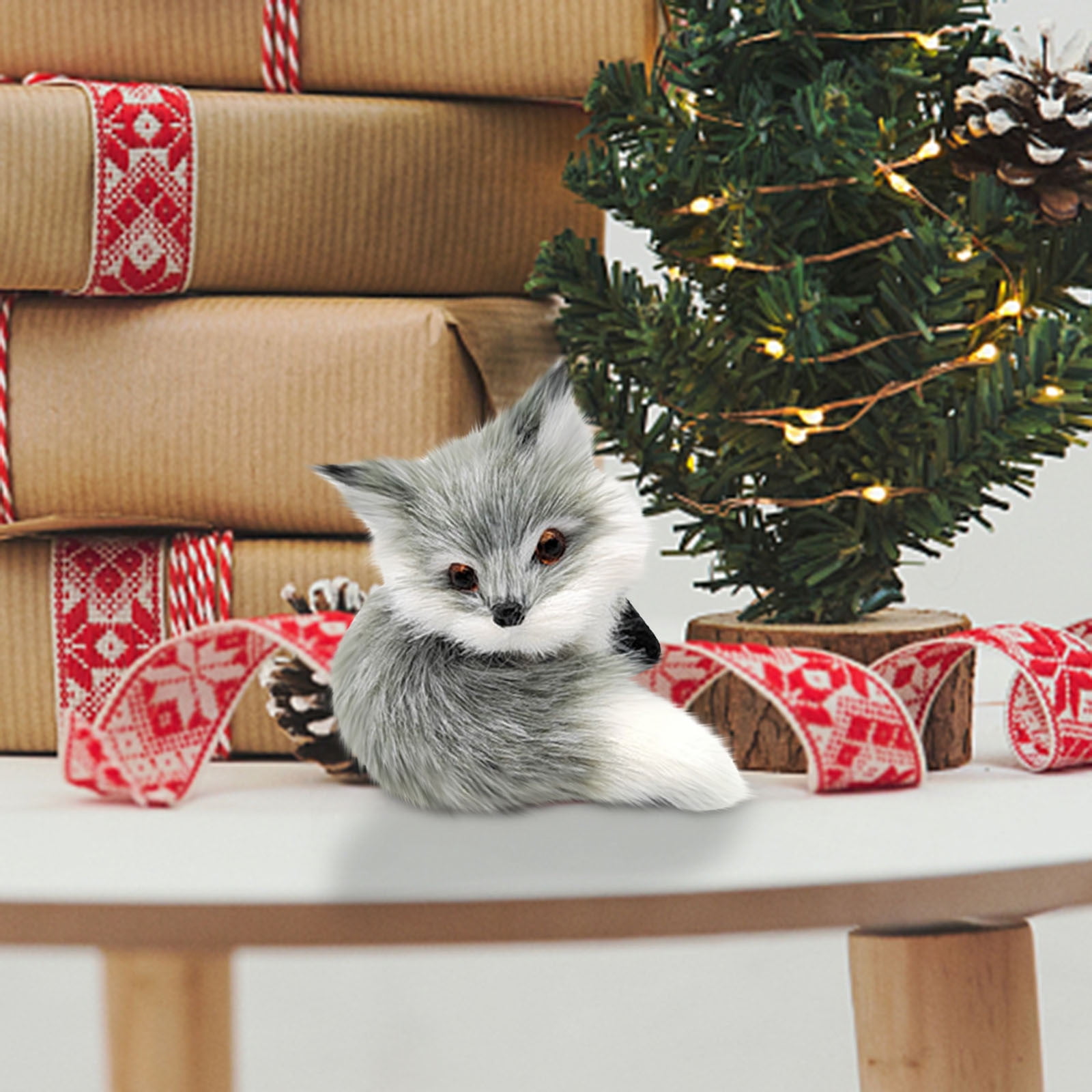 MORESEC under $5 Looking Back Fox PendantCharming Fox Figurine Glancing ...