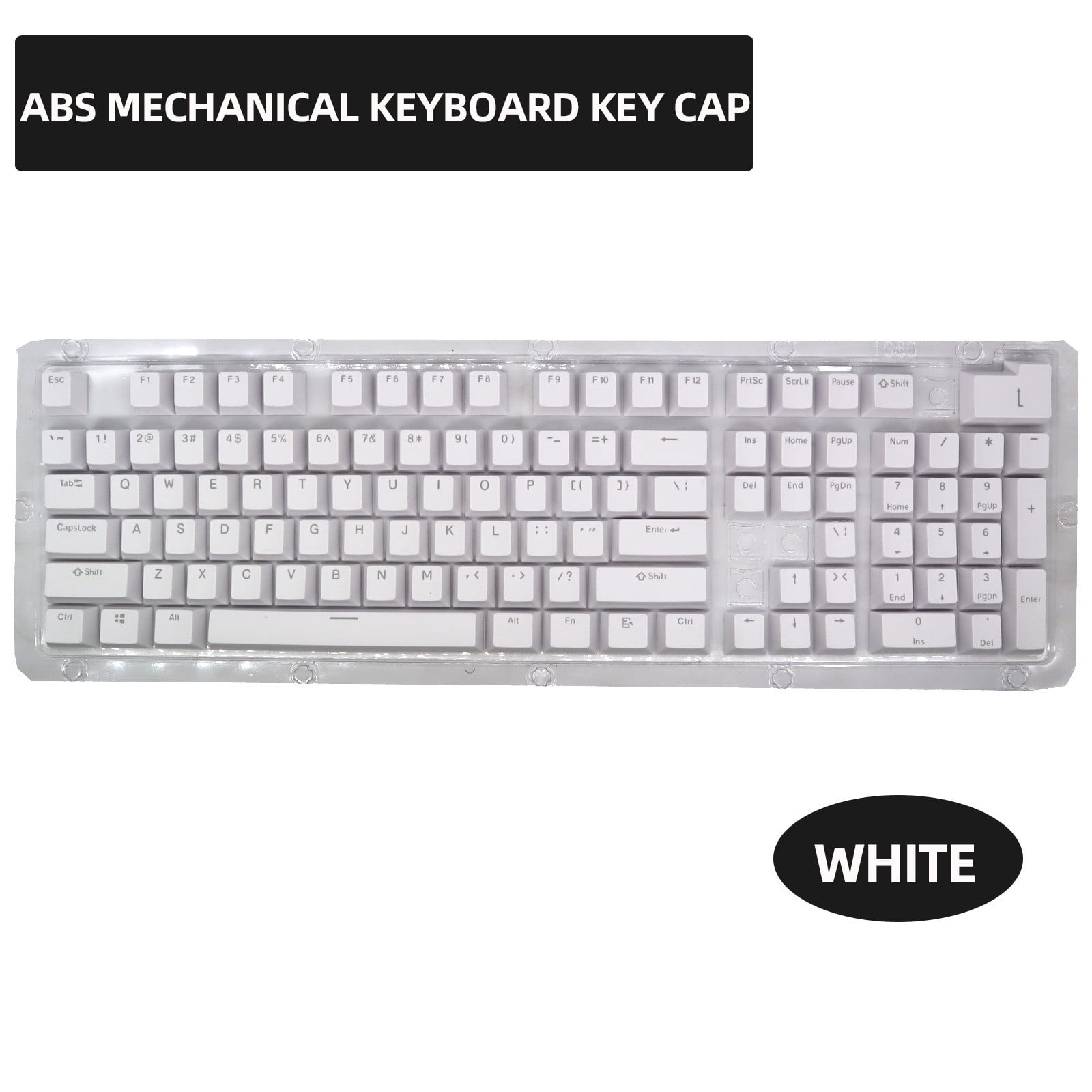 MORESEC under $5 Mechanical Keycaps, 104 Keys Colorful Backlit Keycaps ...