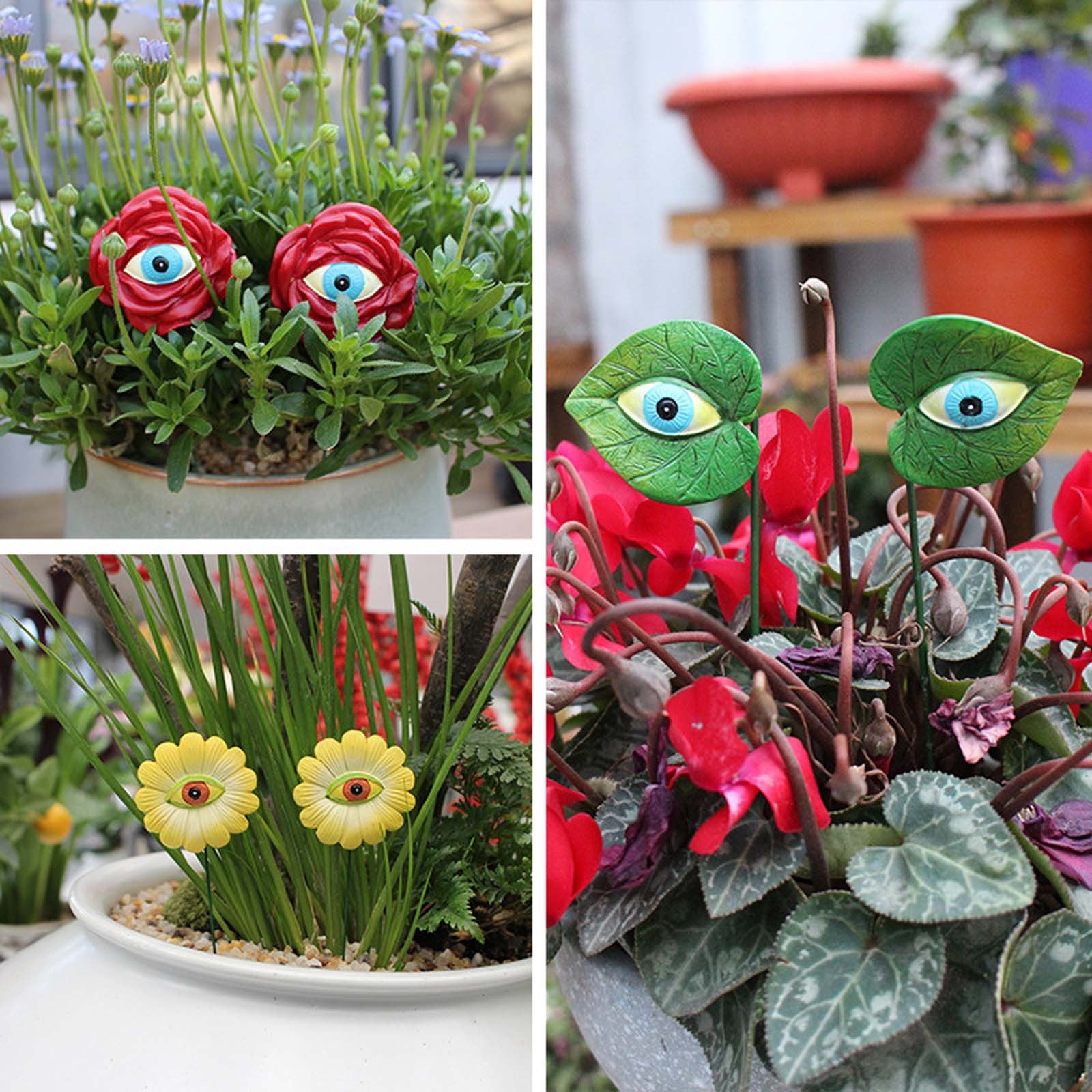 MORESEC under $5 Plant Eye Decoration, 6 Piece Plant Eye Decor Set ...