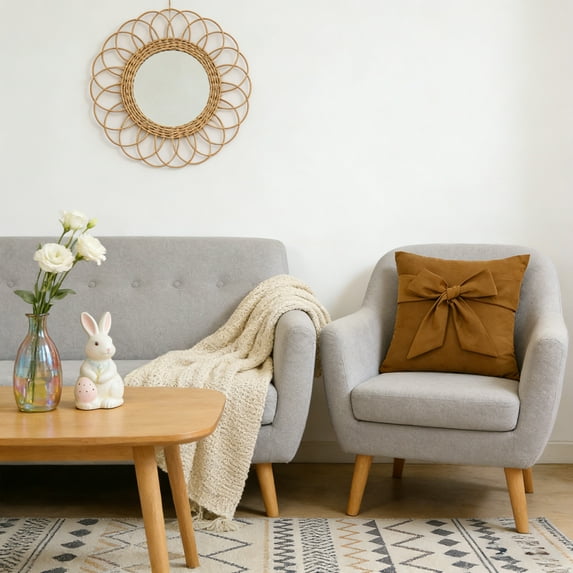 MORESEC under $5 Rabbits Pillow CoverEaster Living Room Sofa Bedroom ...