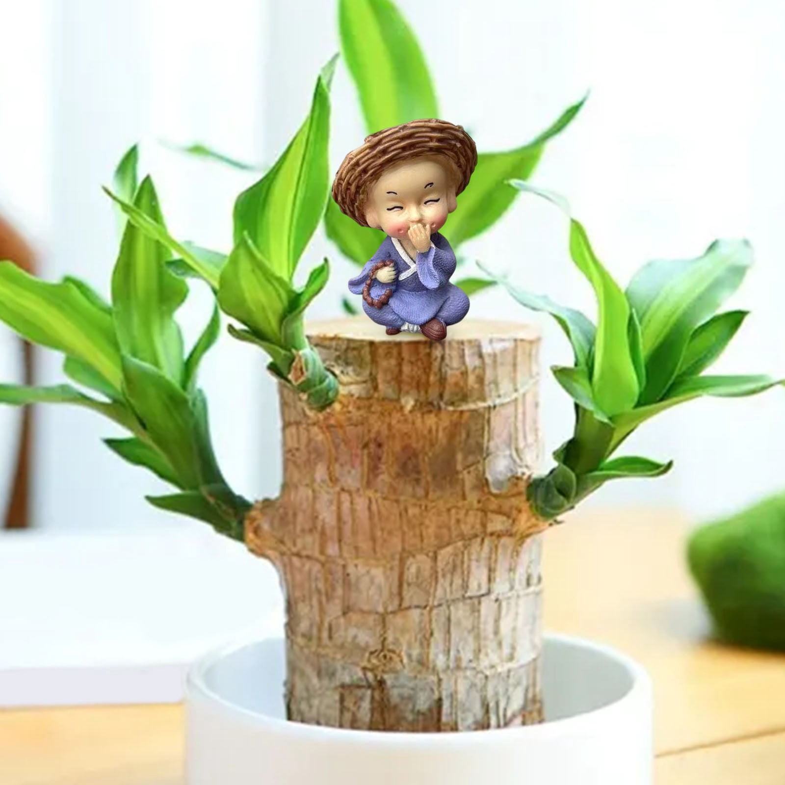 MORESEC under $5 Resin Decoration FigurinesSet of 4 Brazilian Wood Pot ...