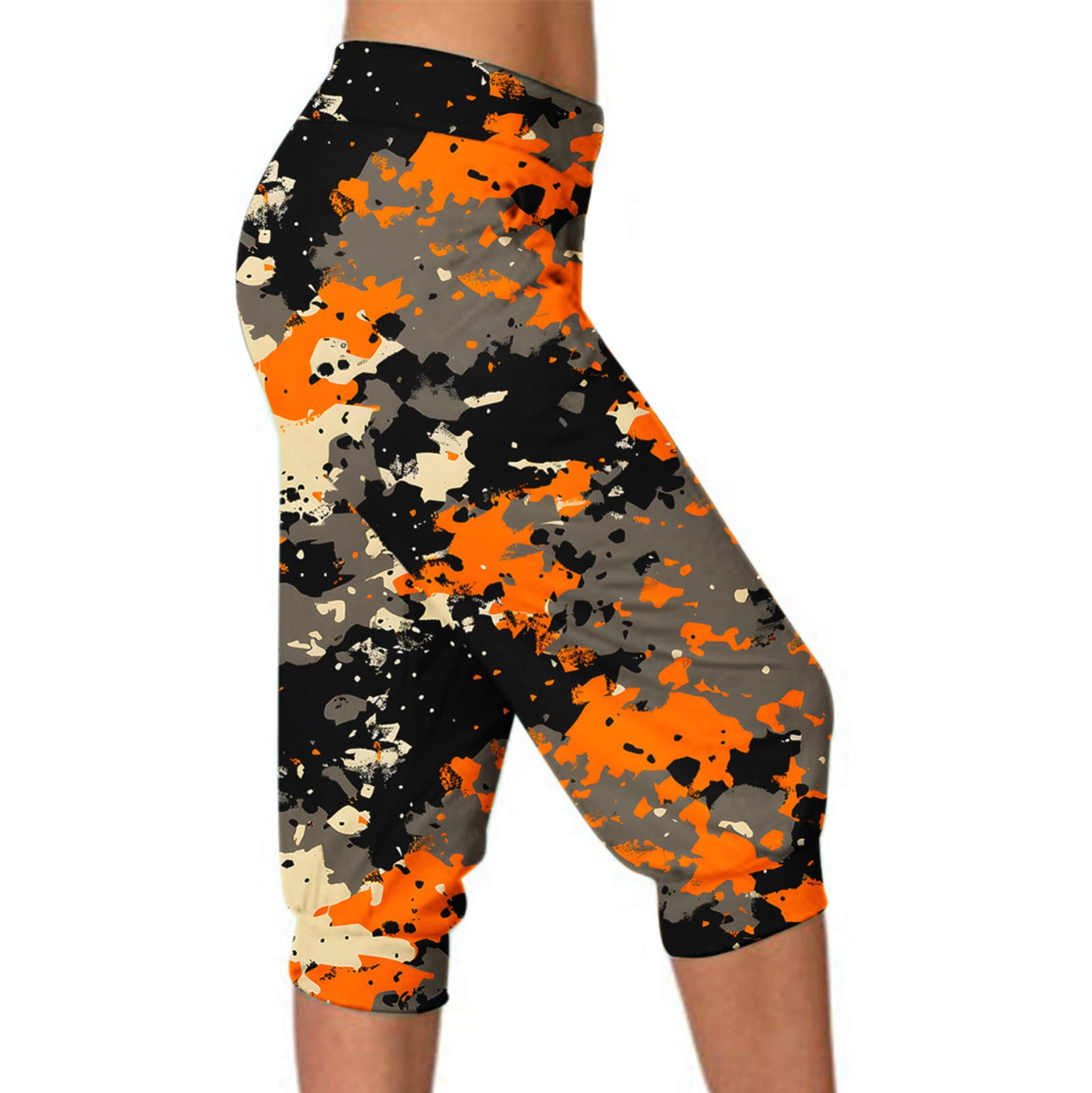 MORESEC Cropped Yoga Pants for Women Hiking Gym Pants High Waisted ...