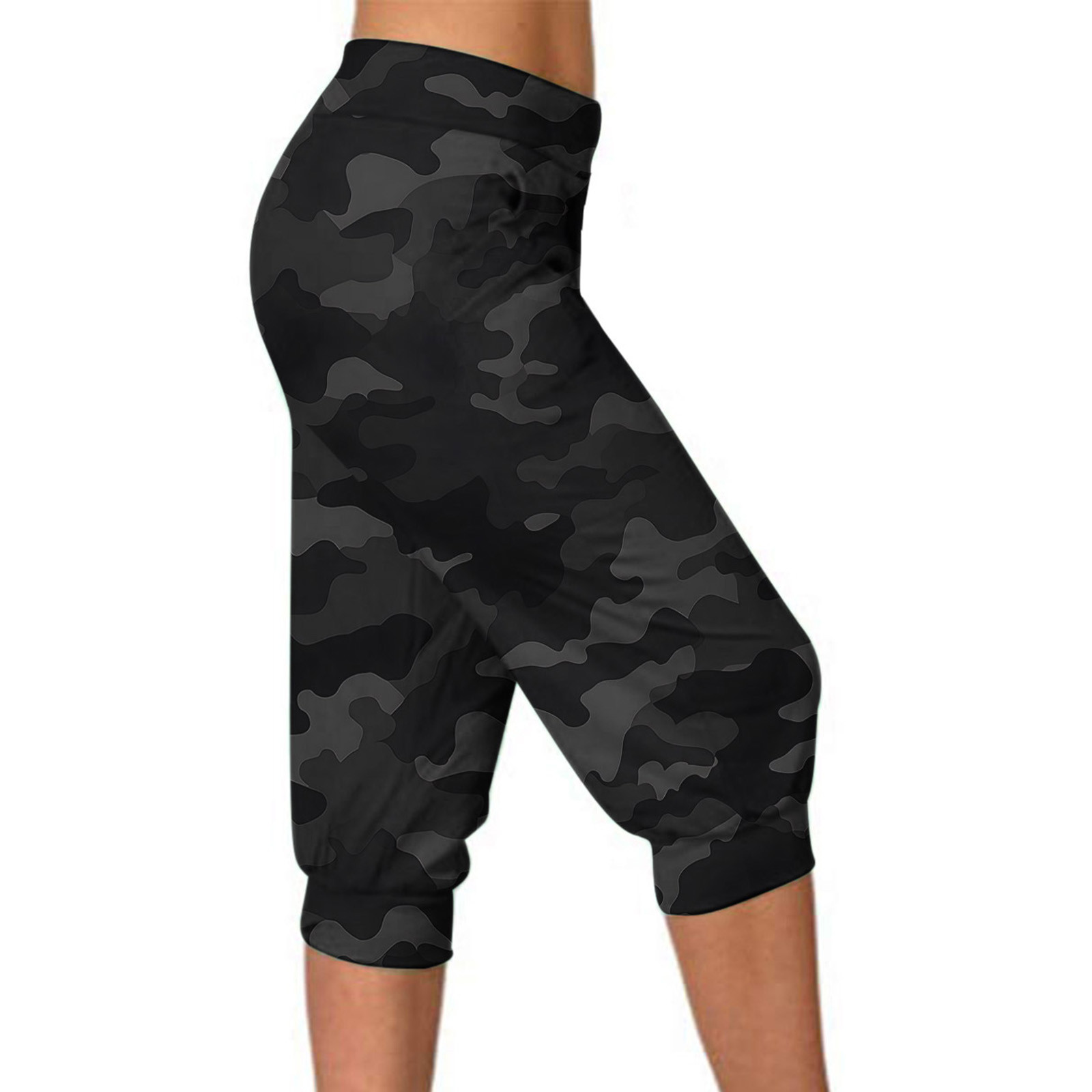 MORESEC Cropped Yoga Pants for Women Hiking Gym Pants High Waisted ...