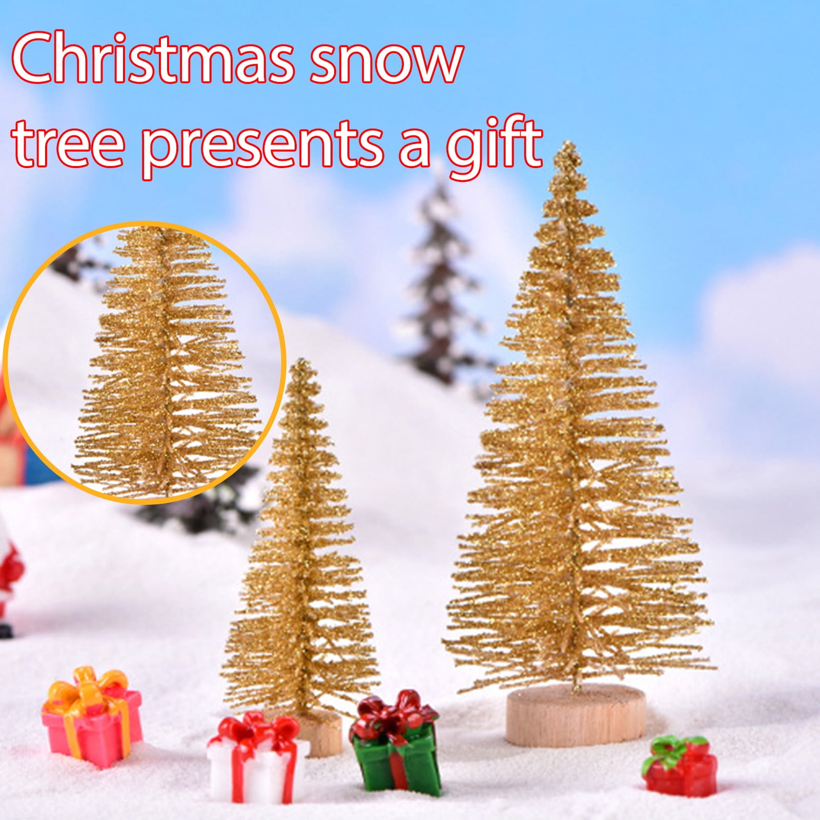 MORESEC XUld Home Simulation Christmas Snow Tree PVC Sand Table ...