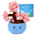 MORFEN Crochet Kit for Beginners, Potted Plants Beginner Crochet Kit ...