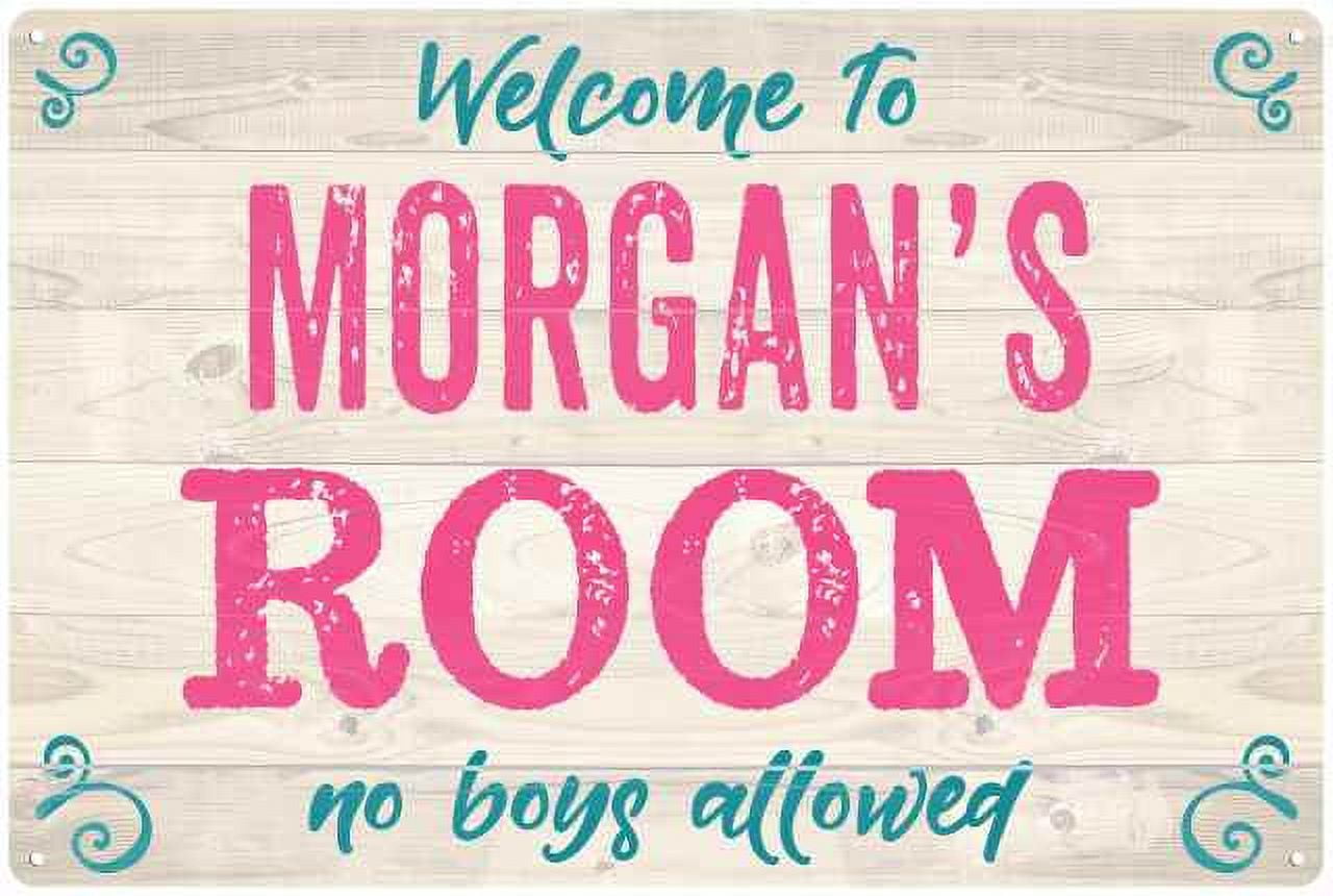 MORGAN'S Room Kids Bedroom Sign 8x12 Metal Sign 208120089152 - Walmart.com