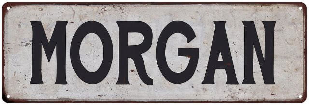 MORGAN Vintage Look Rustic Chic Metal Sign 8x24 108240036383 - Walmart.com