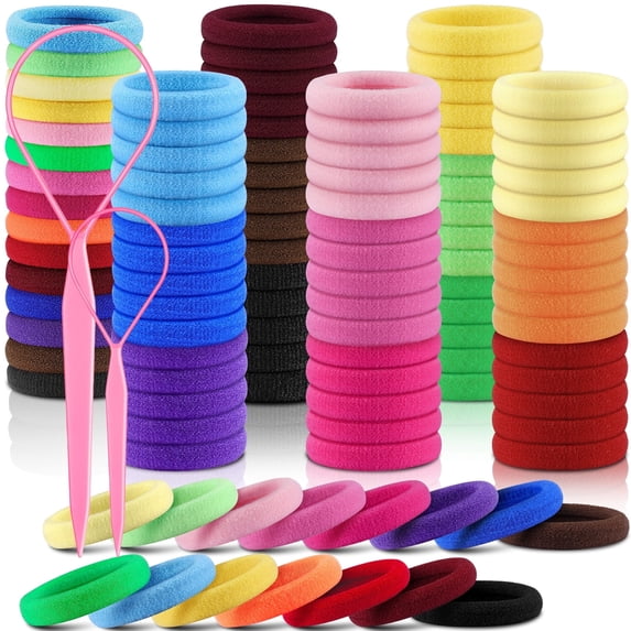 MORGLES, Hair Ties, 150PCS, Multicolor, Seamless, Stretchy - Walmart.com