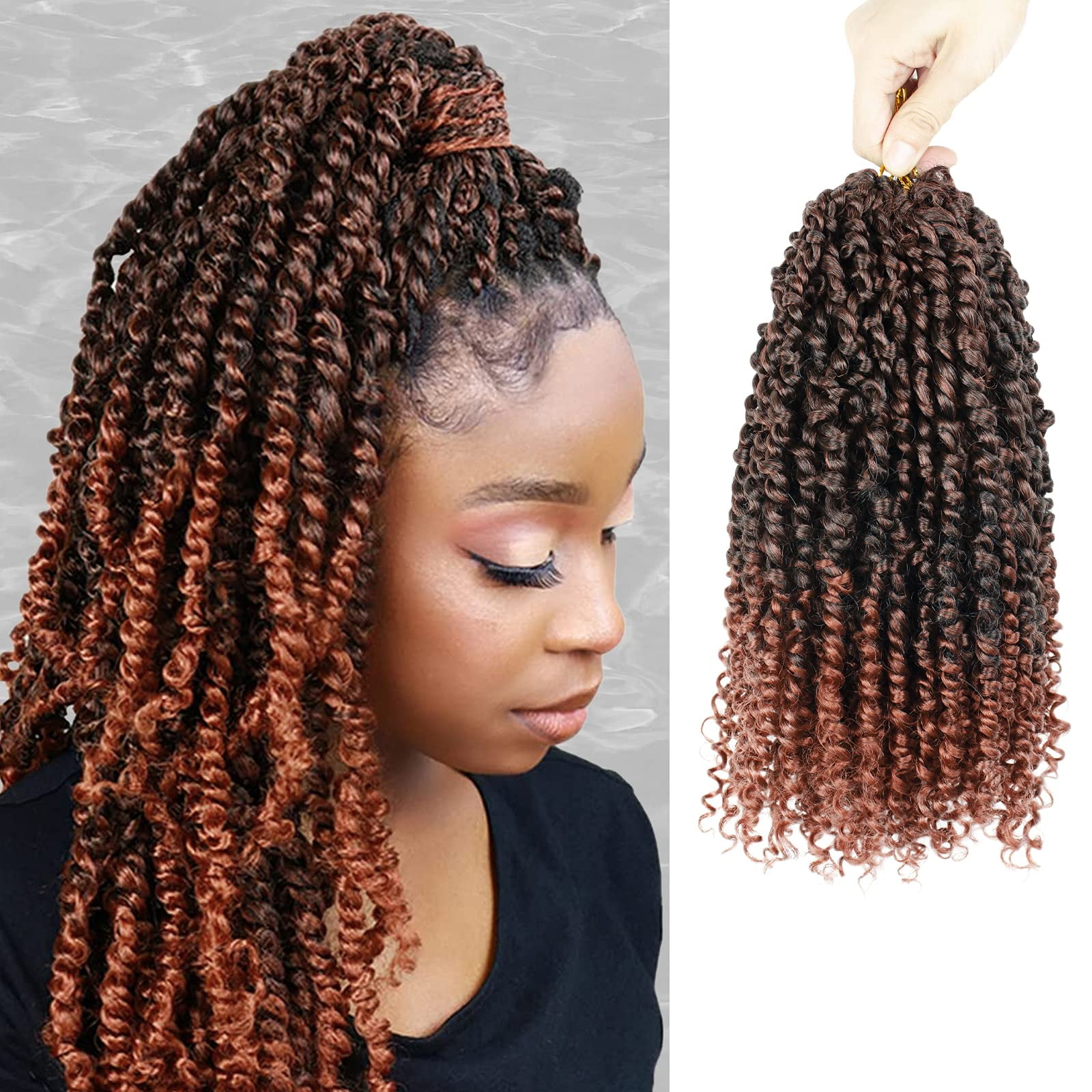 MORICA Passion Twist Hair 8 Packs 12 Inch Passion Twist Crochet Hair ...