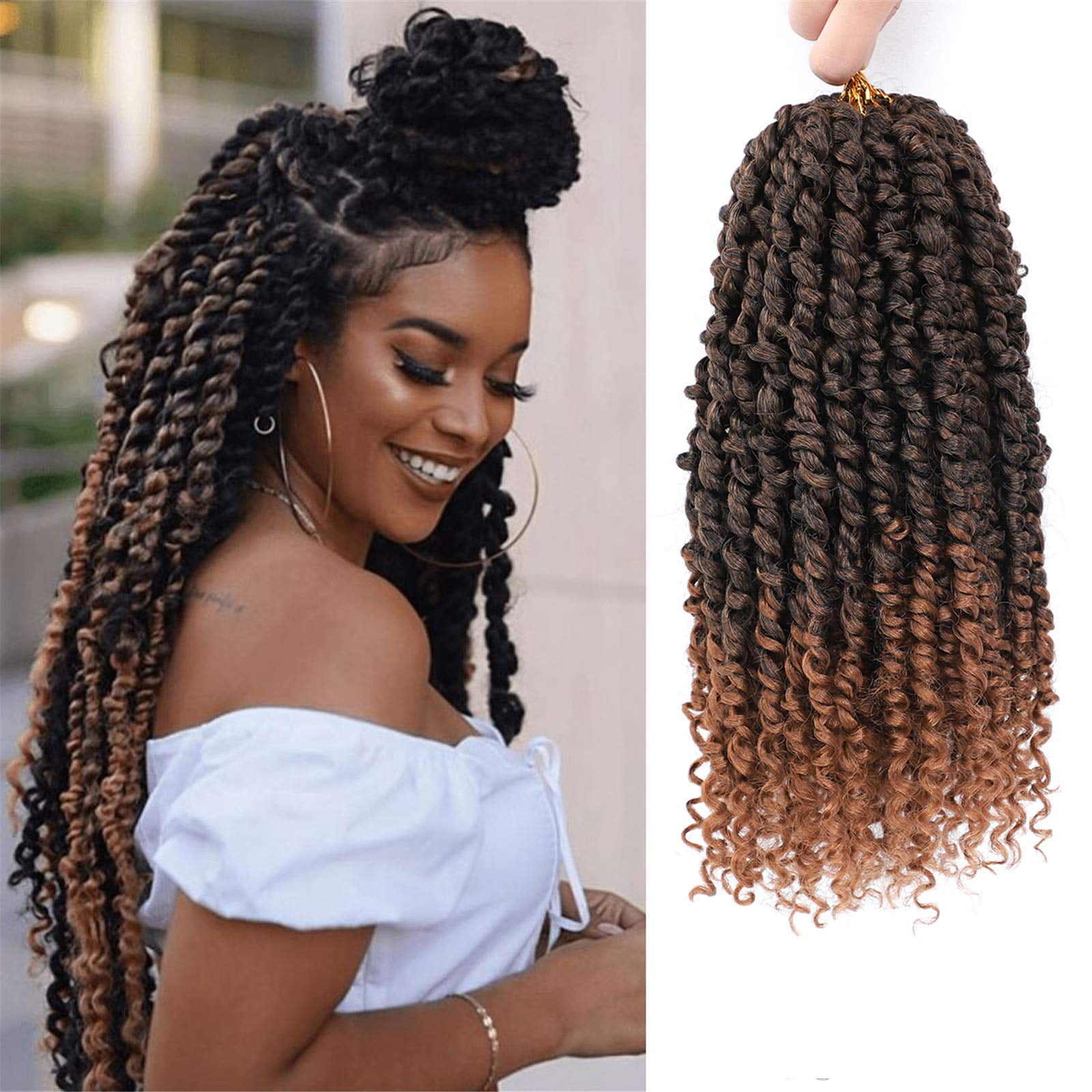 MORICA Passion Twist Hair 8 Packs 12 Inch Passion Twist Crochet Hair ...