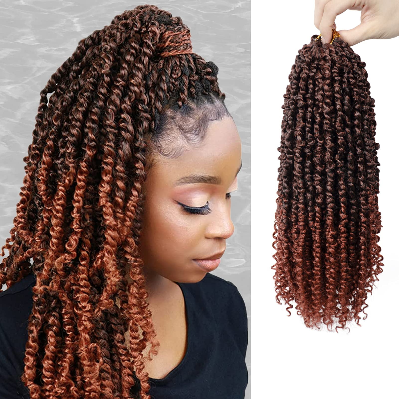 MORICA Passion Twist 8 packs 14 inch Passion Twist Crochet Hair for ...
