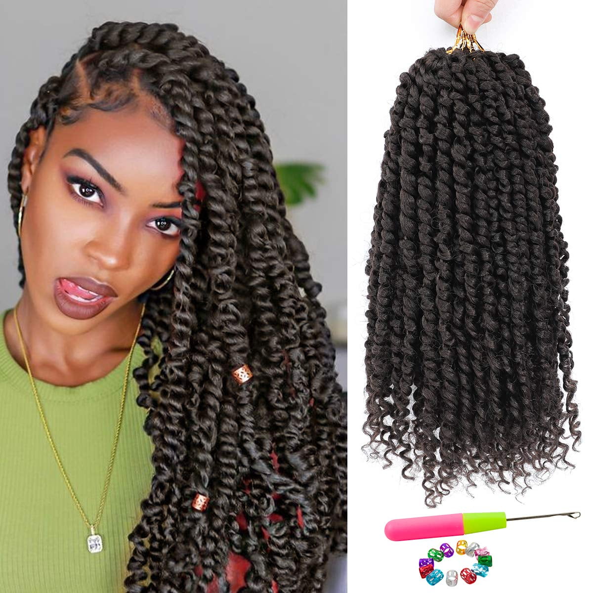 MORICA Passion Twist Hair 8 Packs 14 Inch Passion Twist Crochet Hair ...