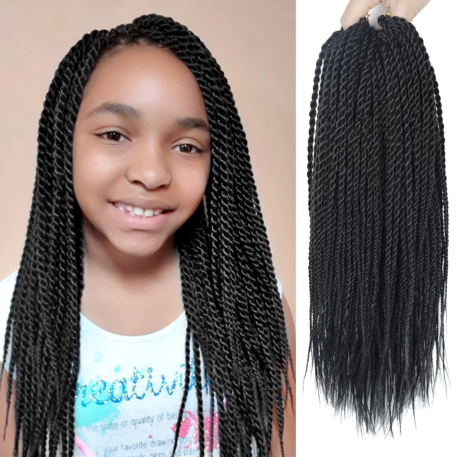 MORICA Senegalese Twist Crochet Hair 8 Packs 14 Inch Small Crochet Hair ...