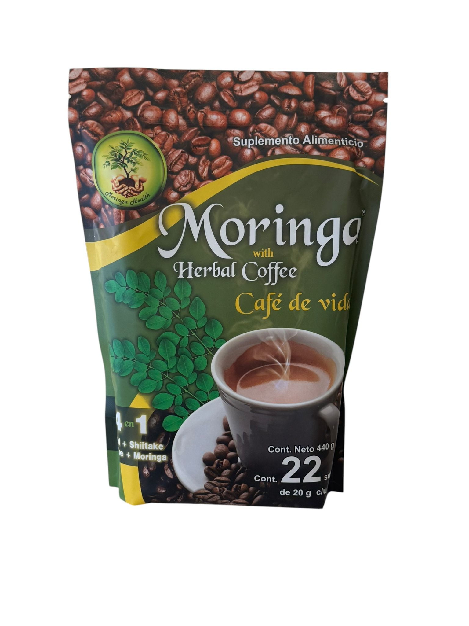 MORINGA CAFE DE VIDA 22 SOBRES DE 20G C/U - Walmart.com