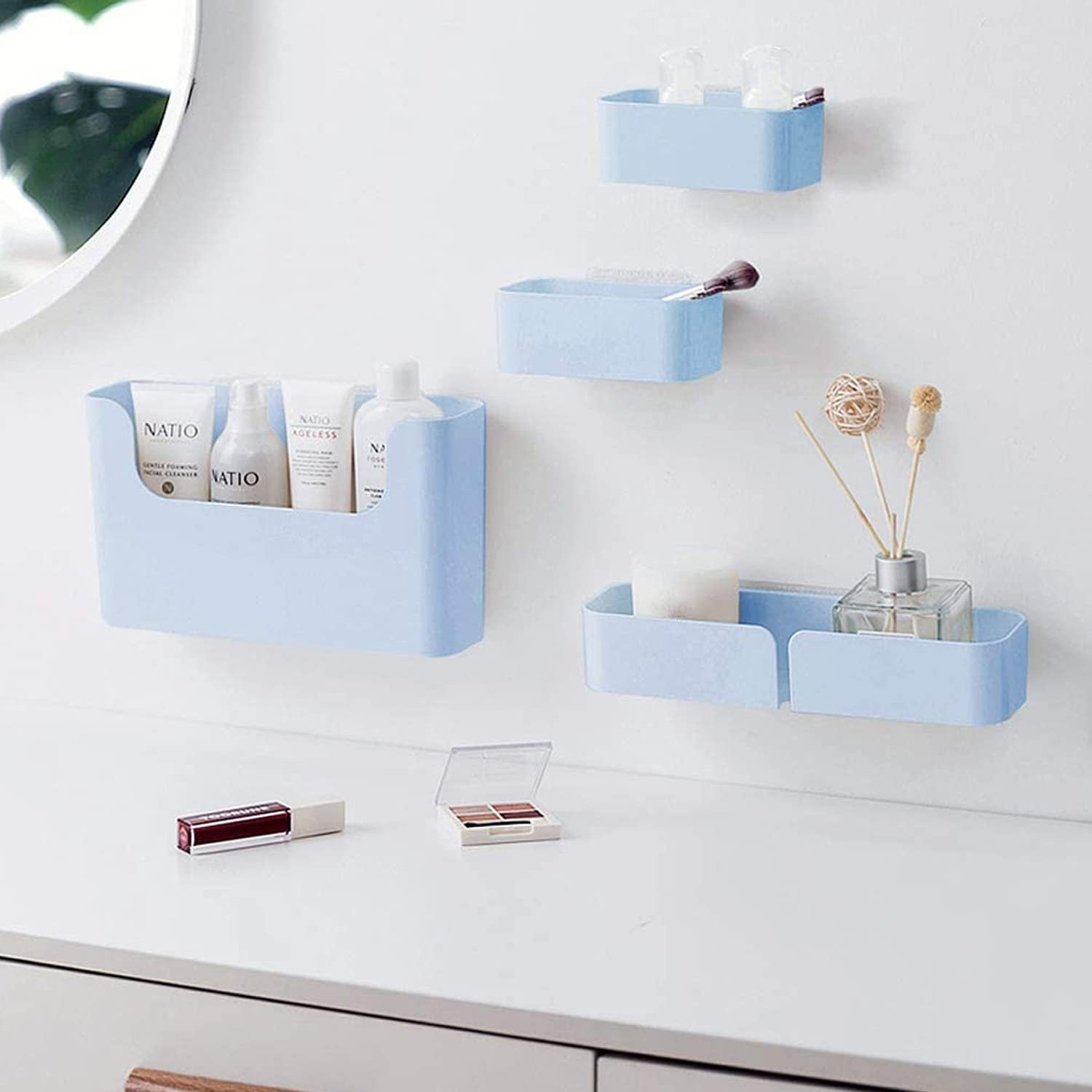 MORNITE Floating Shelves Wall Organizer Storage Hanging Shelf Sets for ...