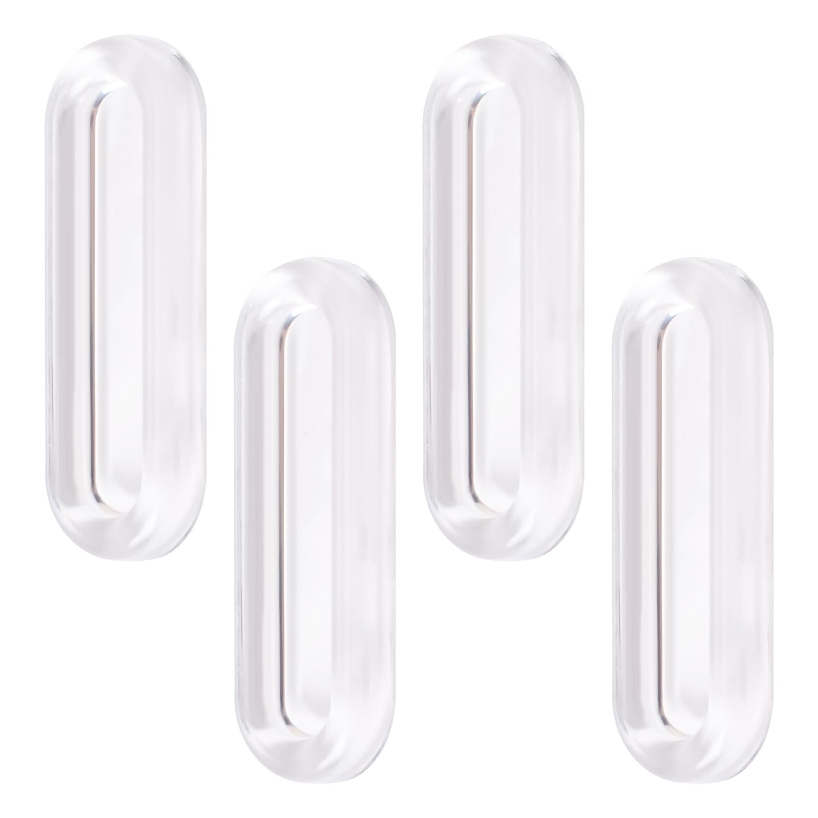 MOROBOR Clear PU Self-Adhesive Pulls, 4 Pcs Recessed Finger Pulls Oval ...