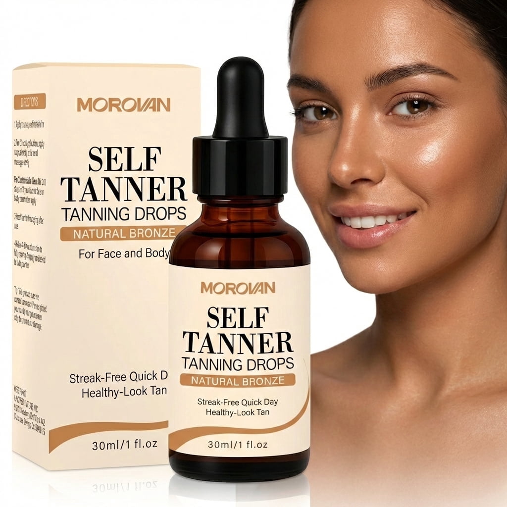 Self Tanner Drops Customizable Face Tanning Serum Natural Glow Skincare ...